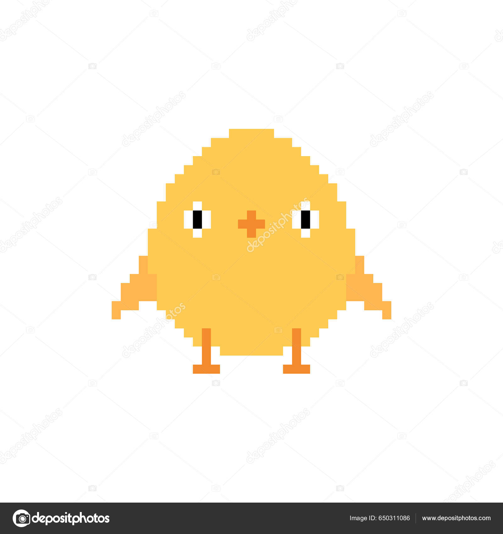 Chicken Pixel Art Isolated Bit Little Chicken Pixelated Vector ... Chicken Pixel Art Isolated Bit Little Chicken Pixelated Vector ...