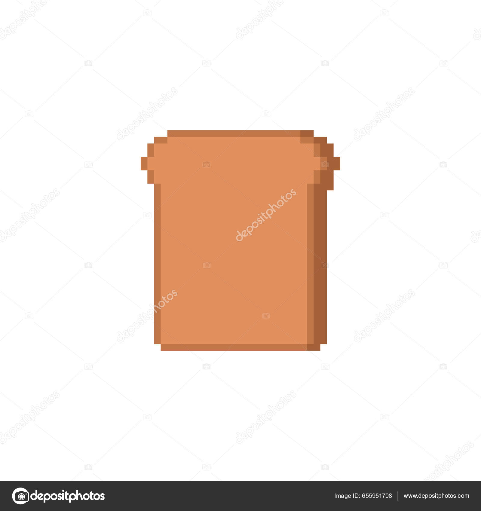 Pièce Pixel Art Pain Illustration Vectorielle Nourriture Pixellisée ...