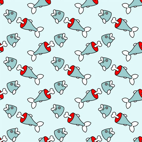 Fish Pixel Art Pattern Seamless Bit Carp Background Pixelated Vector ...
