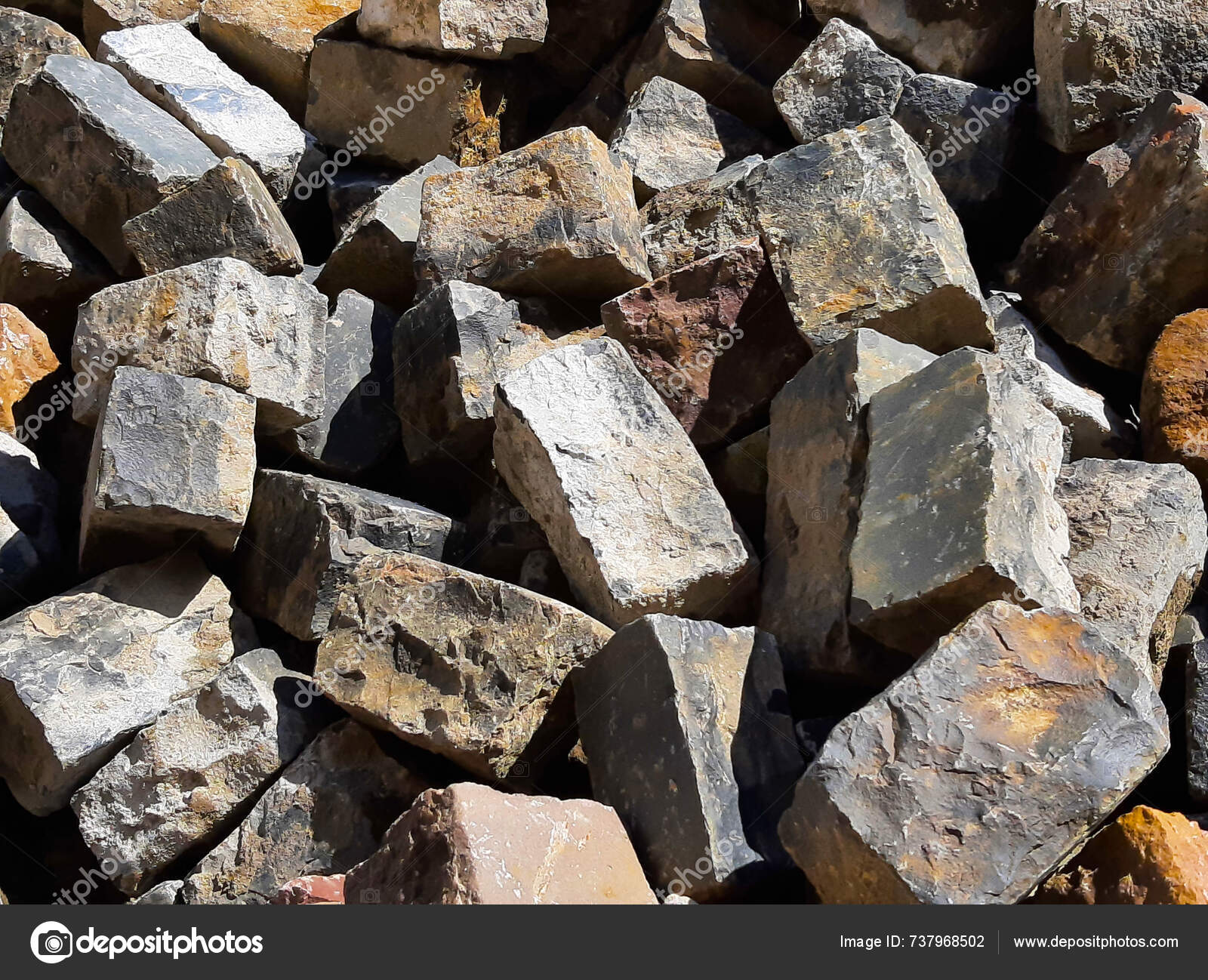 Collection Irregular Bricks Varied Textures Colors Stacked Together ...