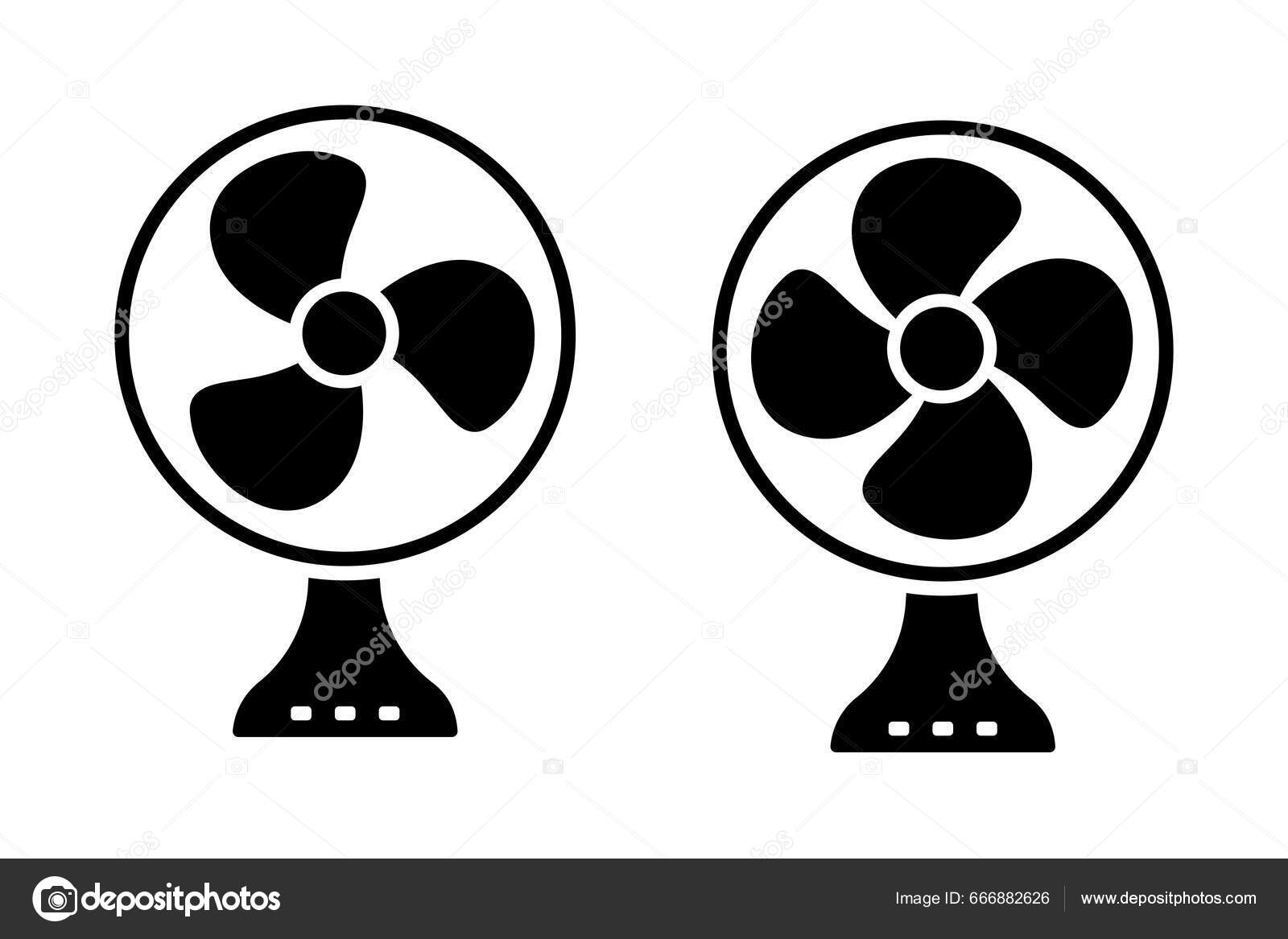 Air Fan Vector Icon Set Fan Ventilator Propeller Symbol Stock Vector by ...