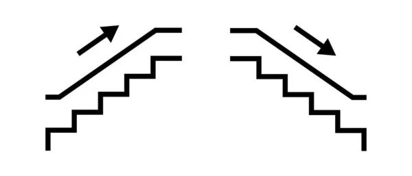 Escaleras Arriba Abajo Icono Vector Conjunto Escalera Escalera Símbolo ...