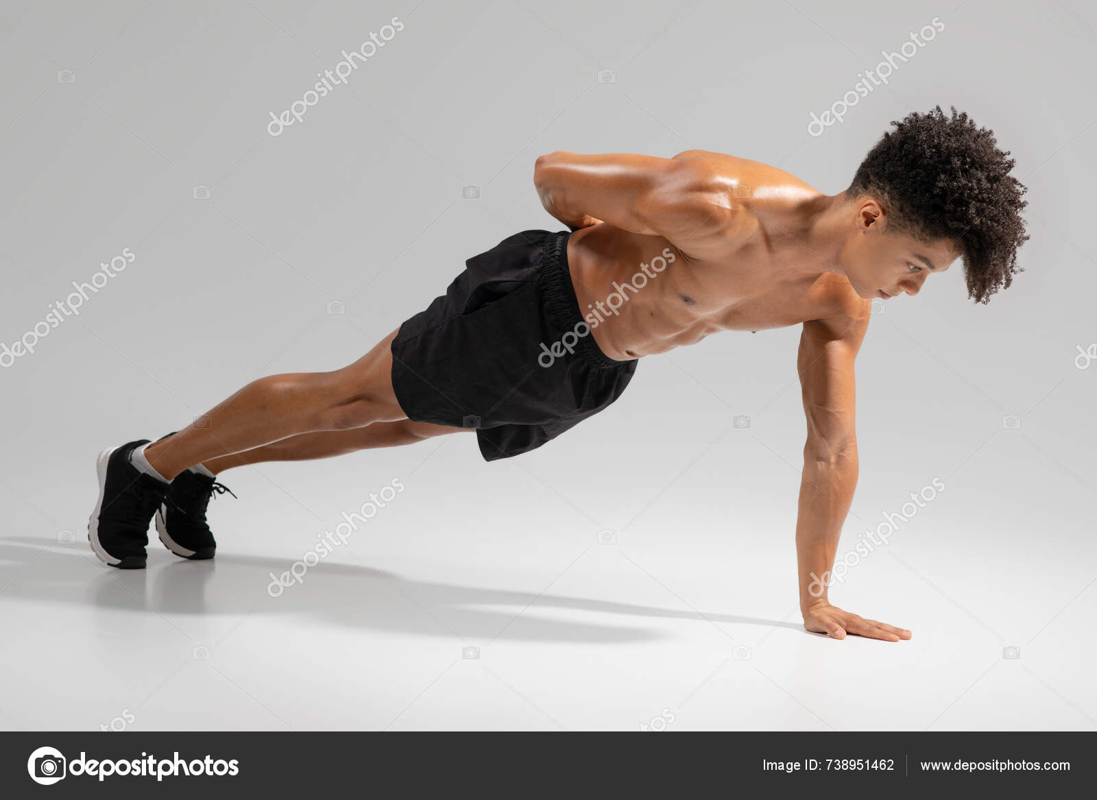 Young Man Demonstrates Advanced Push Technique Showcasing Strength ...