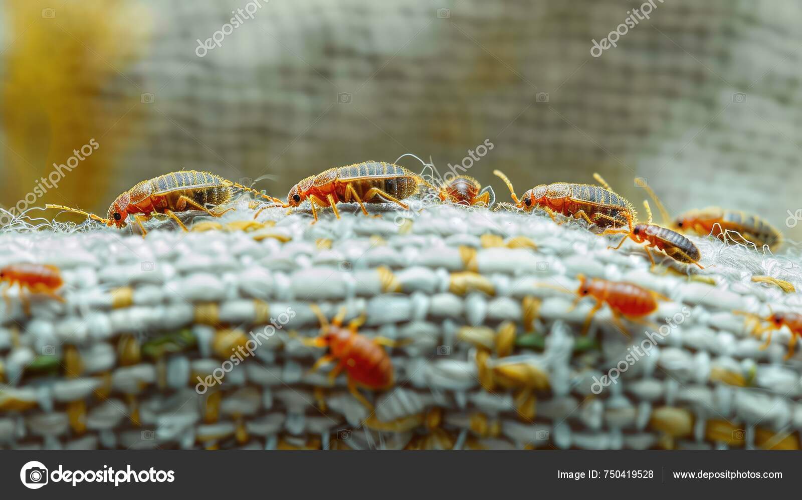 Parasitic Bed Bugs Cloth — Stock Photo © buraratn #750419528