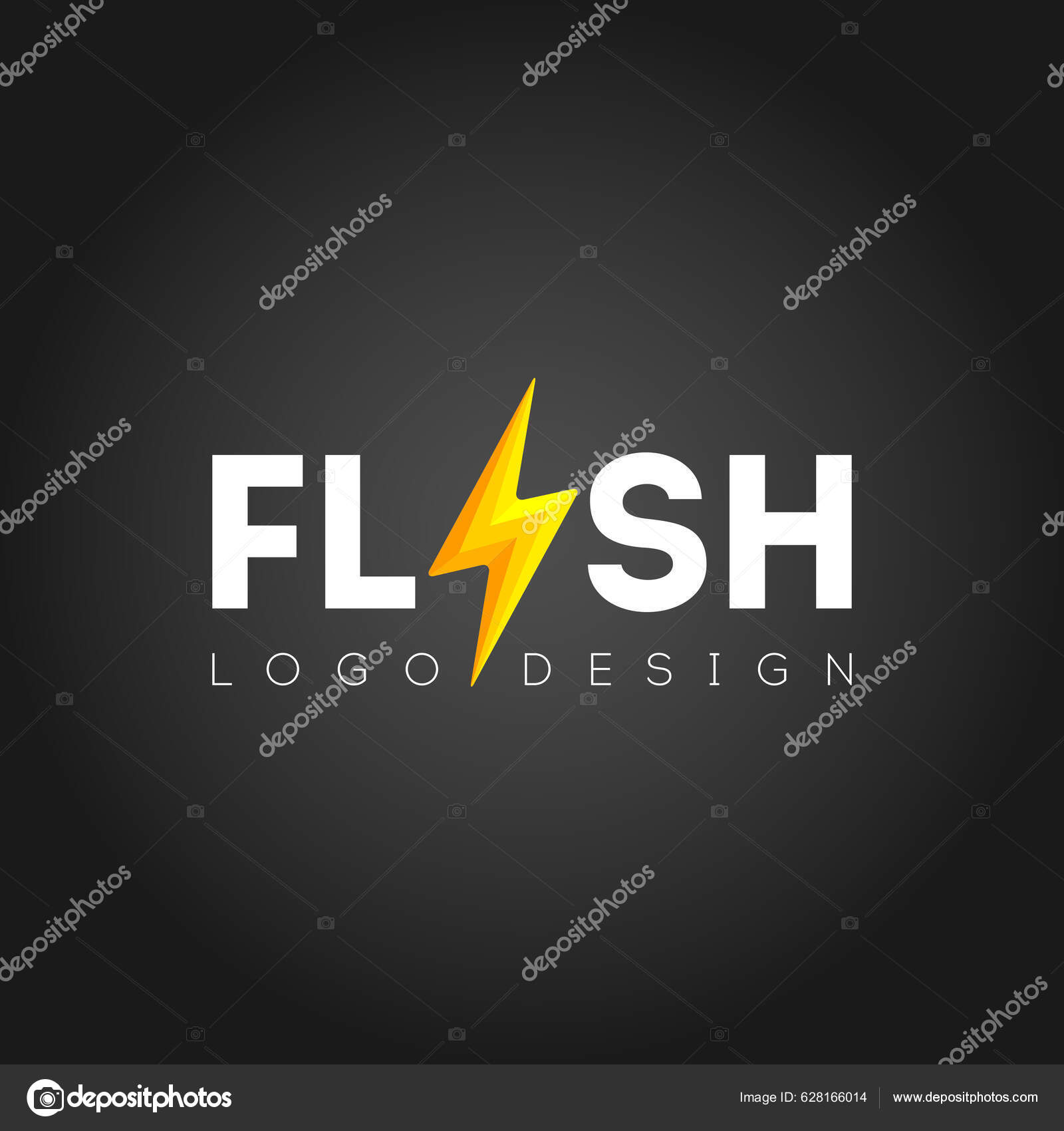 Flash Logo Design Lightning Symbol Abstract Gold Speed Electricity Logo ...