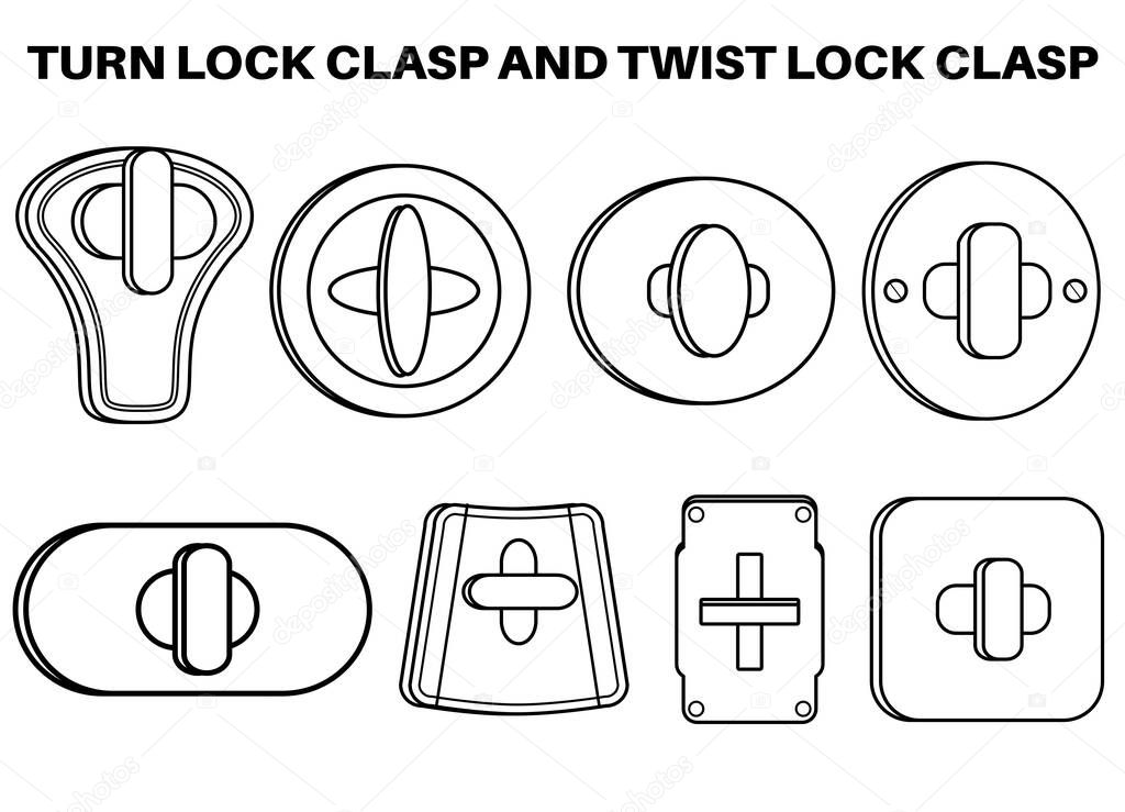 Cierre de cierre de cierre de bloqueo de giro y hebillas de cierre de ...