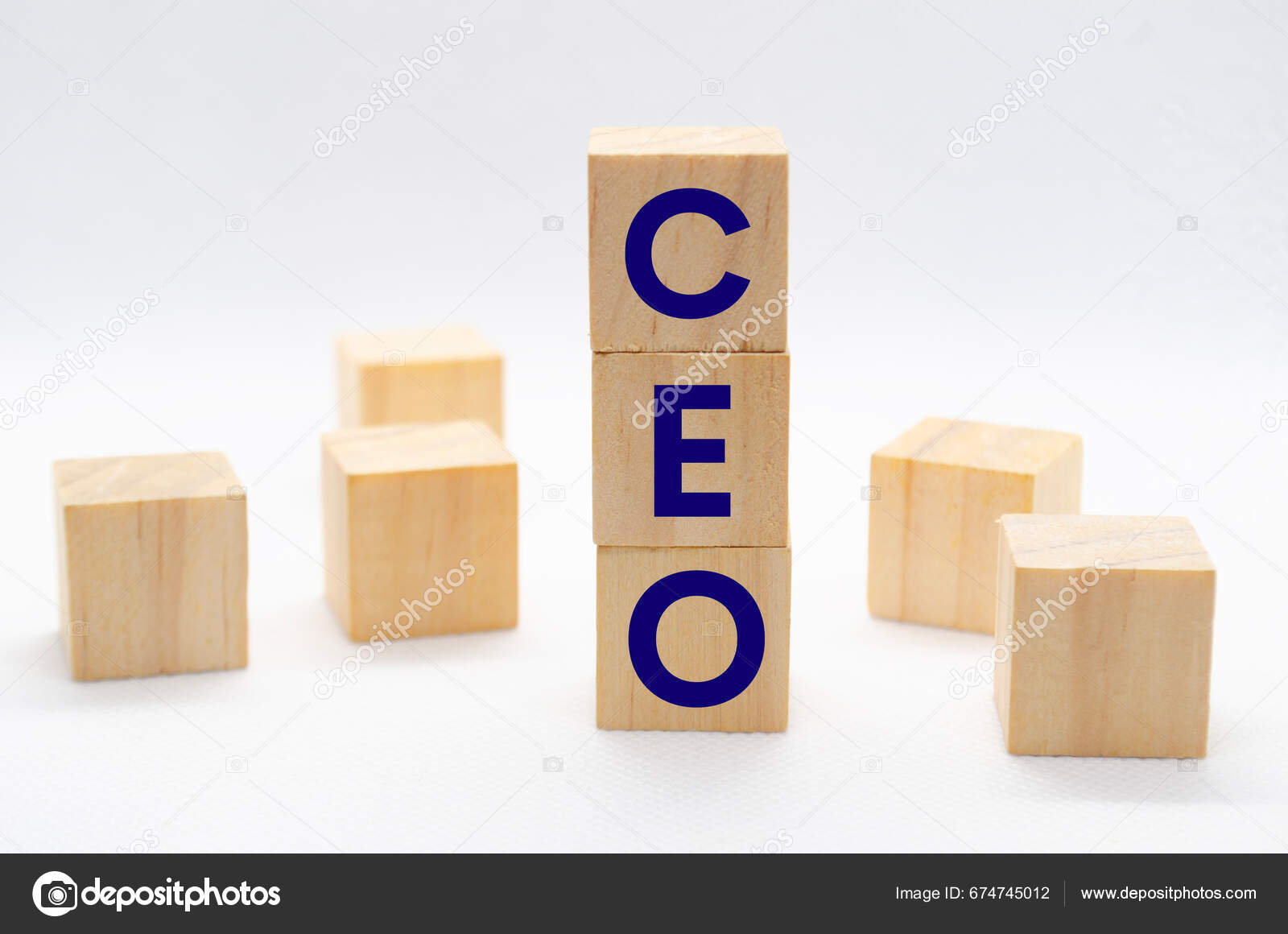 Ceo Text Wooden Blocks Customizable Space Text Ideas Business Concept ...