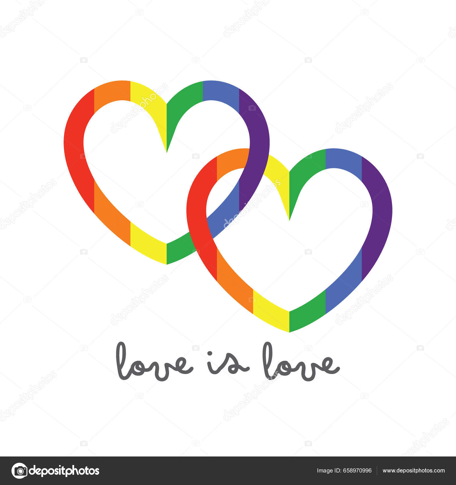 Heart Symbols Pride Flag Rainbow Colors Pride Month June Lgbtq Stock ...