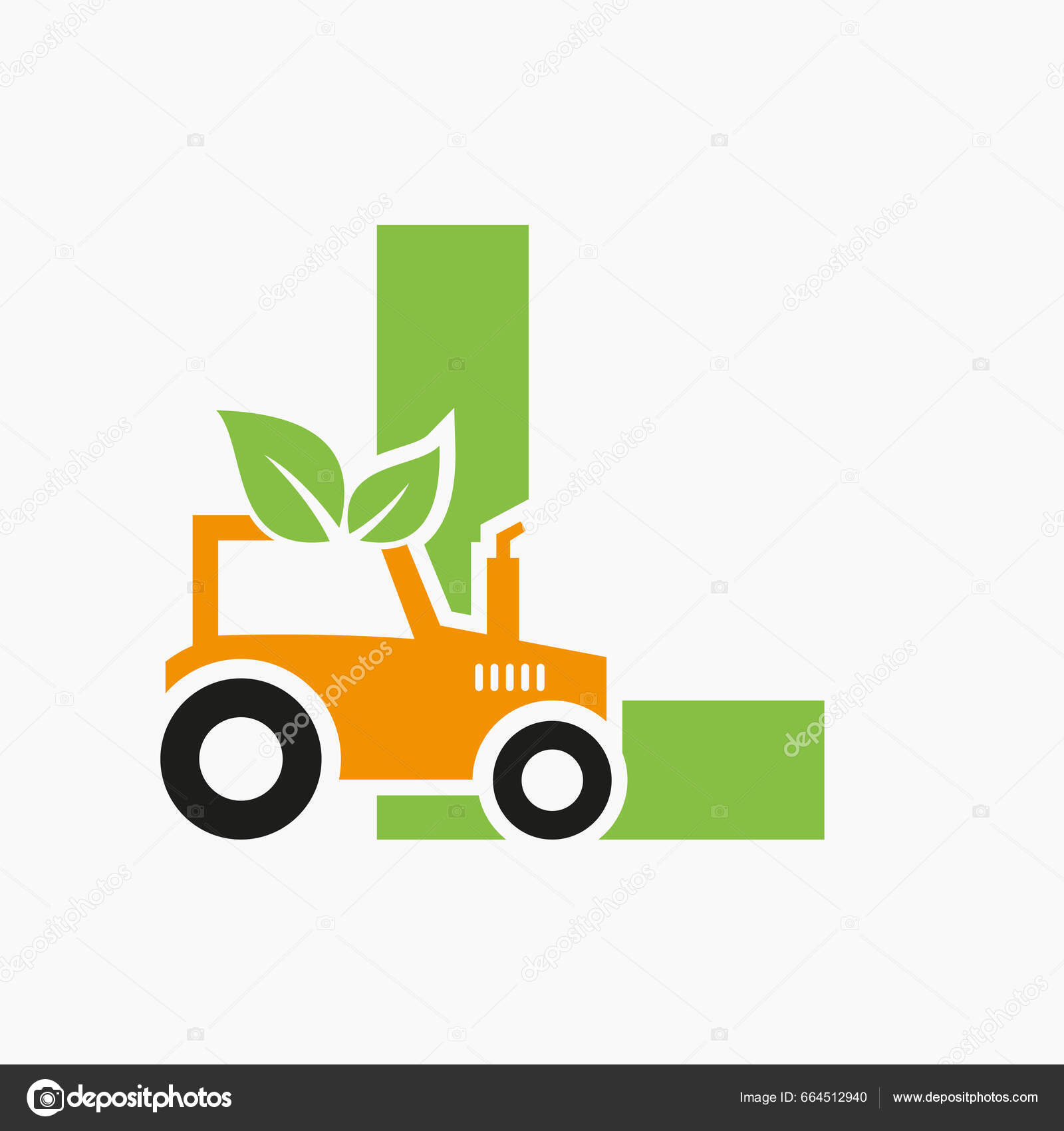 Letter Agriculture Logo Concept Tractor Icon Vector Template Eco Farm Stock Vector by ©pixbold ...