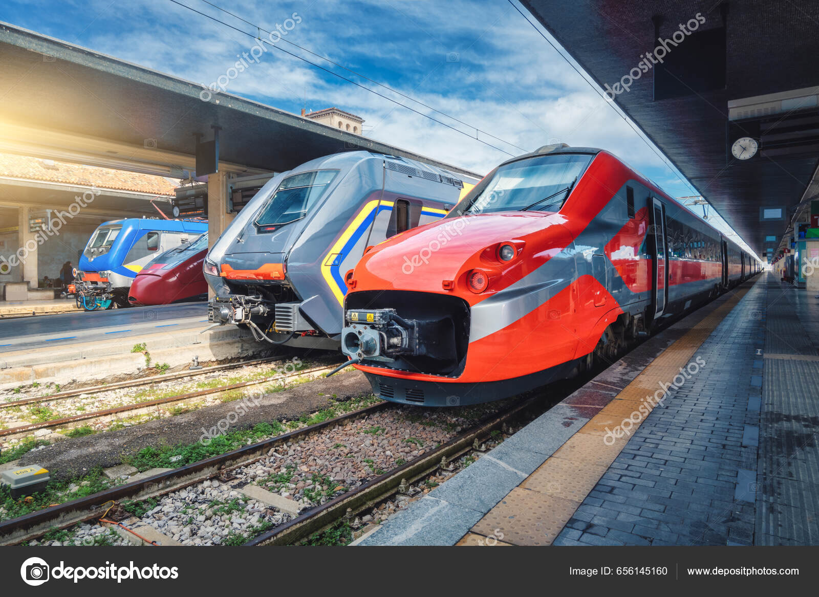Modern Train Station Platform