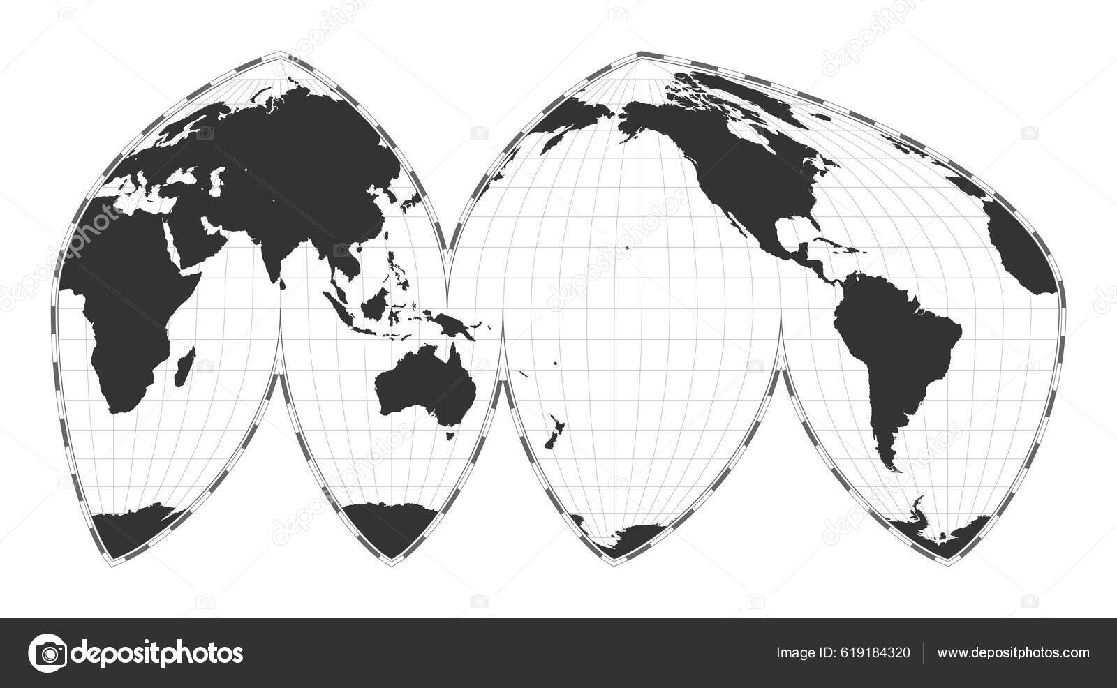 World Map Black And White With Longitude And Latitude