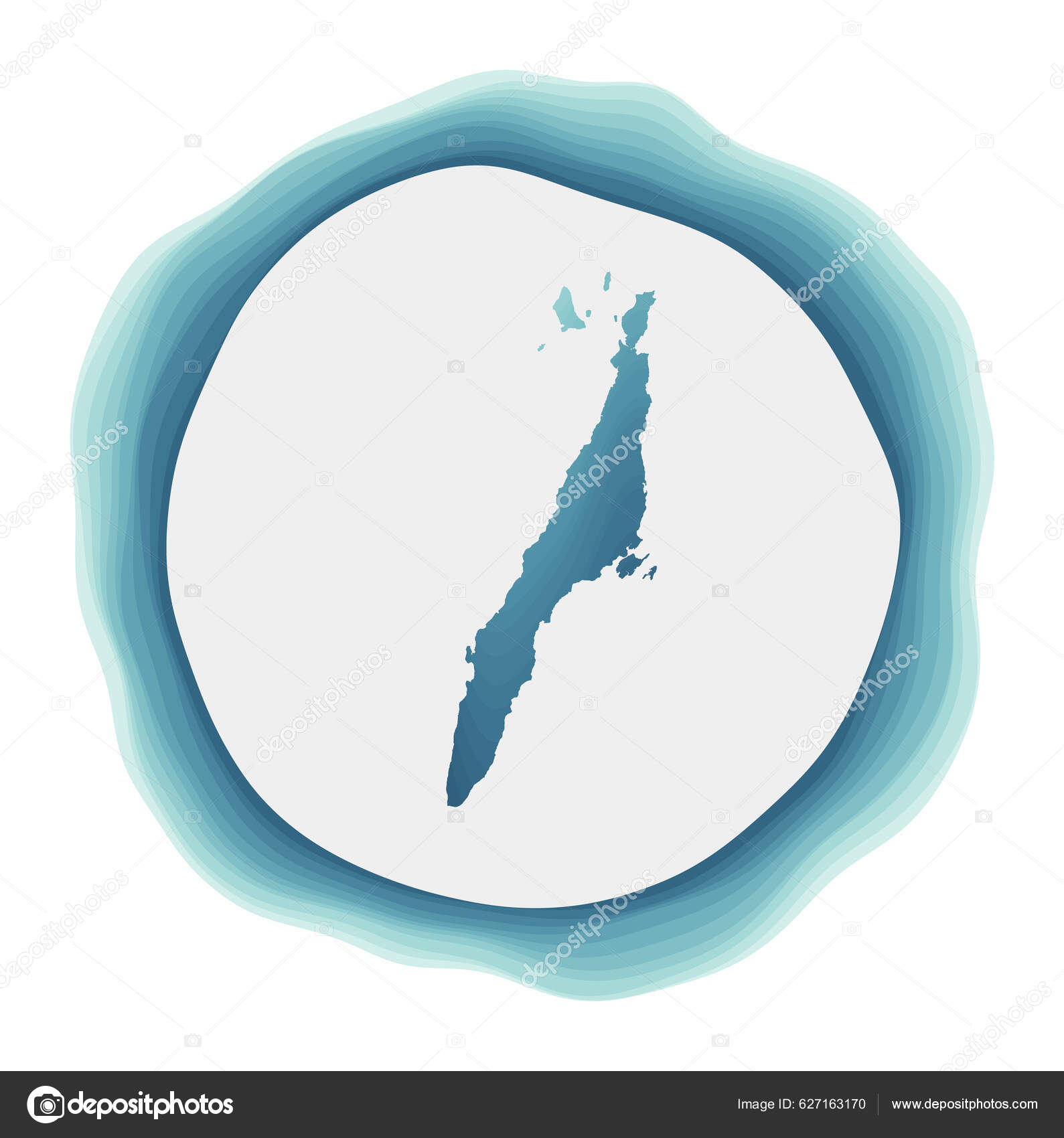 Cebu Logo Badge Island Layered Circular Sign Cebu Border Shape Vetor de ...