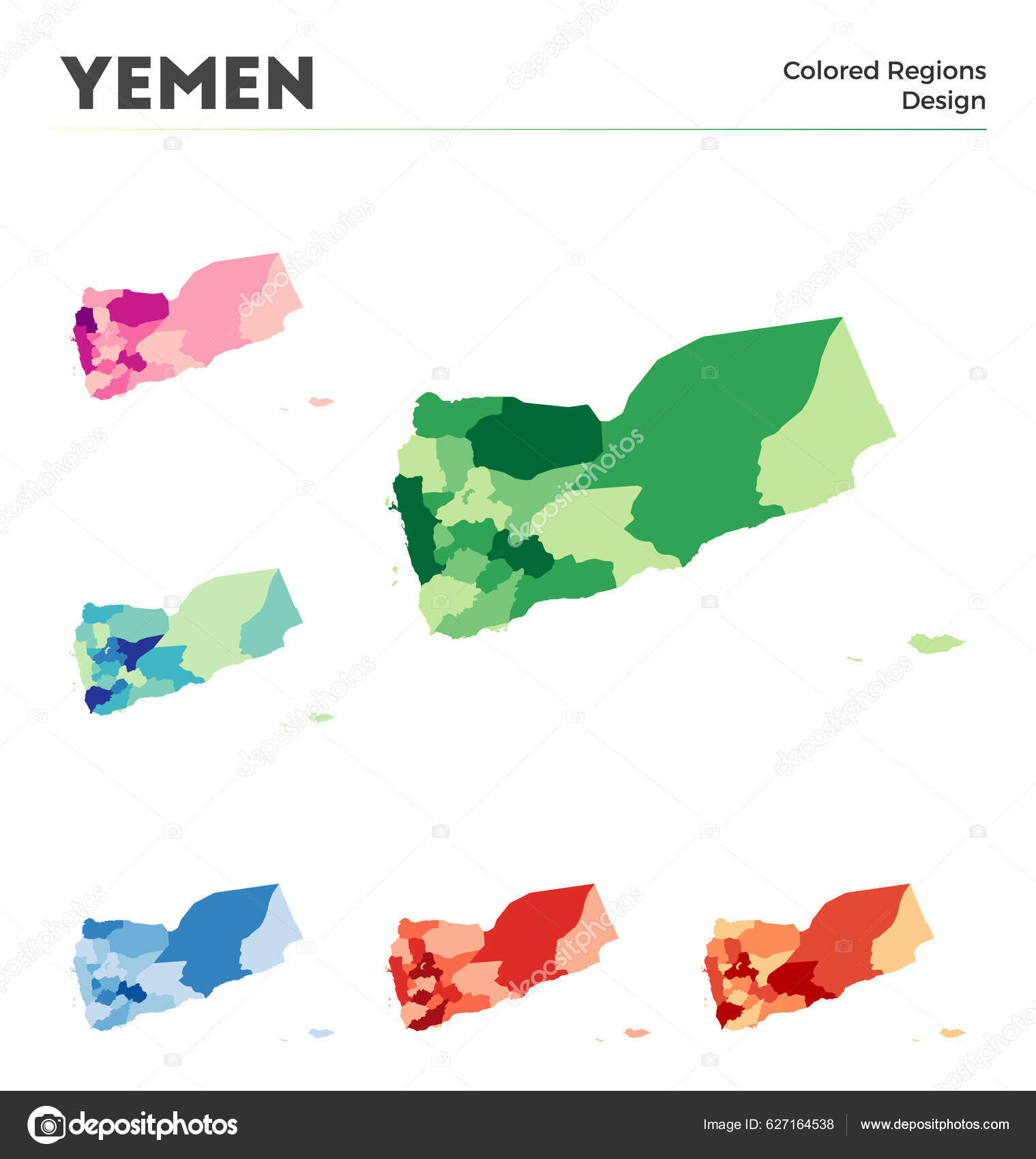 Yemen Map Collection Borders Yemen Your Infographic Colored Country ...