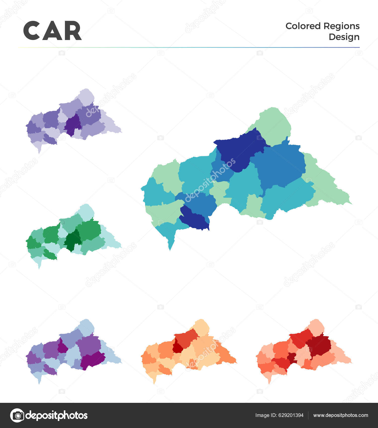 Car Map Collection Borders Car Your Infographic Colored Country Regions ...