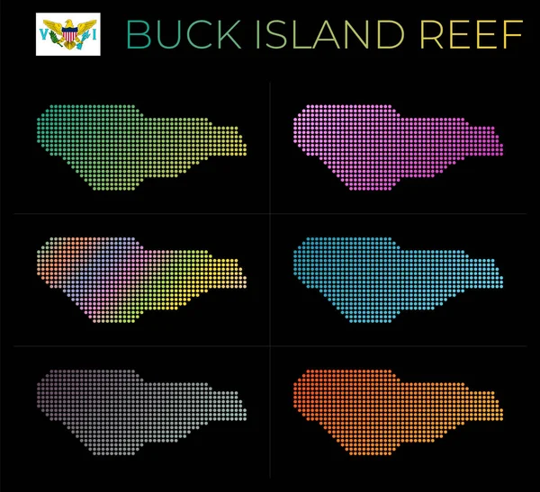 Buck island reef map Vector Art Stock Images | Depositphotos