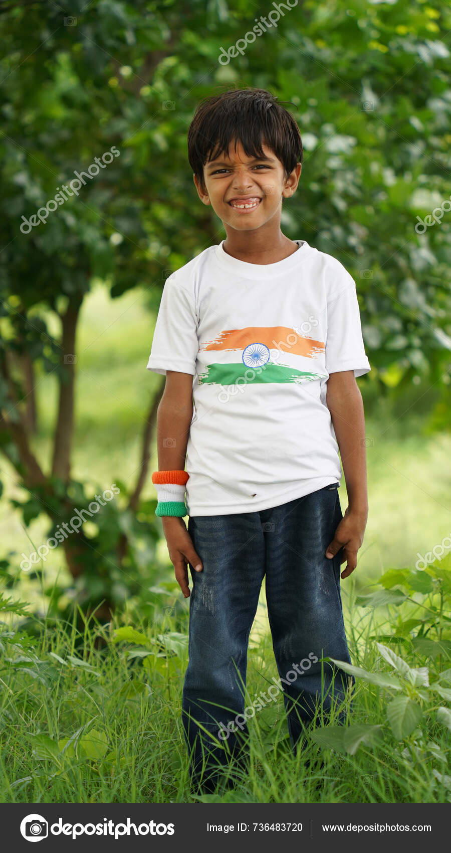 Handsome Cute Little Indian Boy Kid White Ethnic Wear Standing — Stock ...