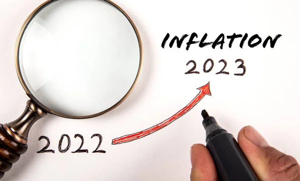Inflation Risk Concept Illustrated Chart Icons Keywords White ...