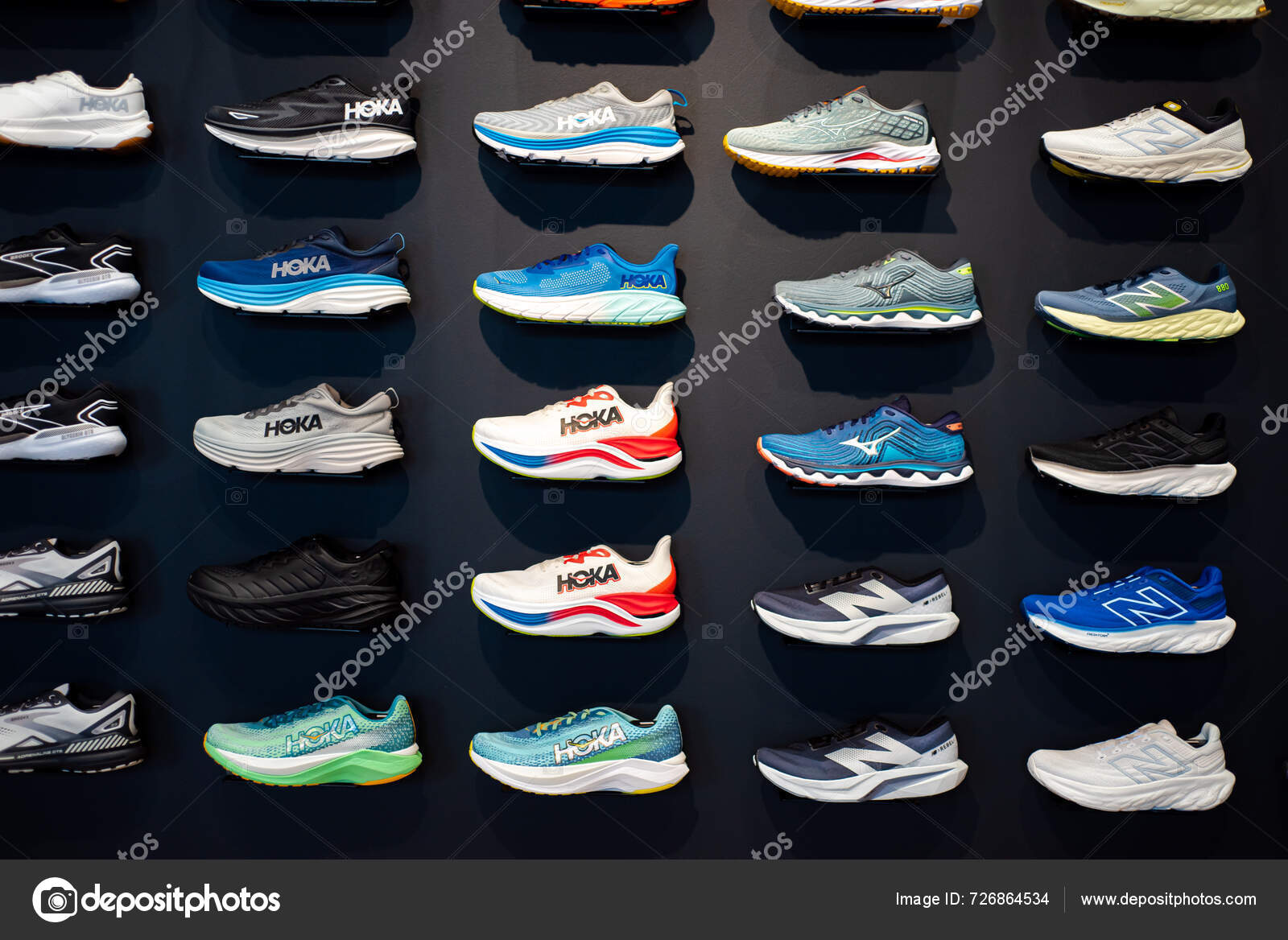 Southlake Usa Jun 2024 Top Brand Collection Running Shoes Display ...