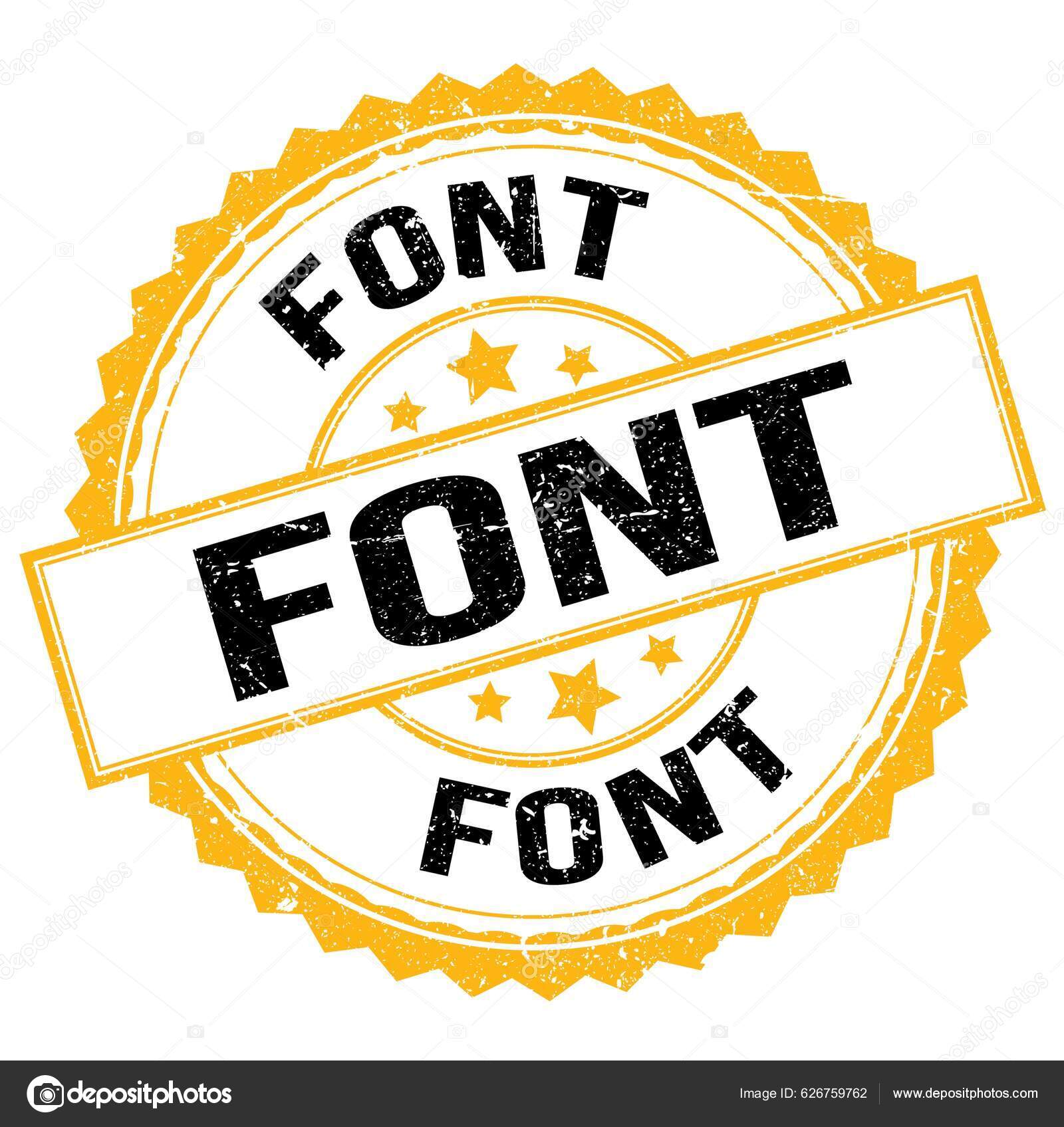 Font Text Written Yellow Black Stamp Sign — Stock Photo © outchill ...