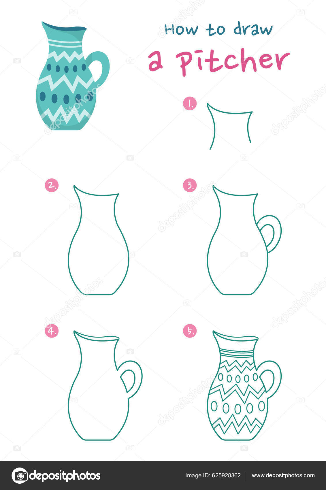 Jug Drawing For Kids