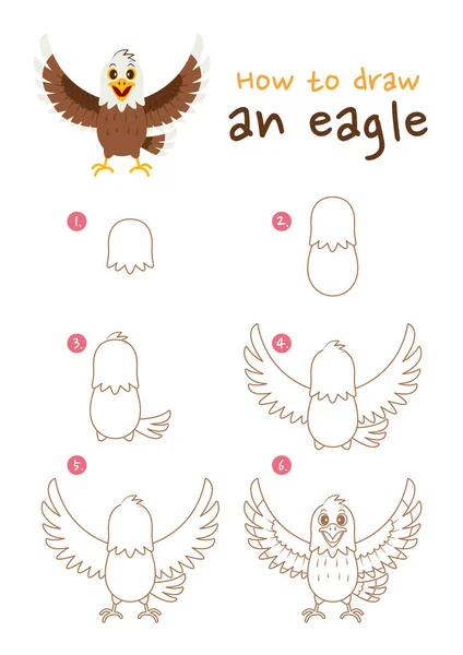 How To Draw An Eagle Step By Step For Kids