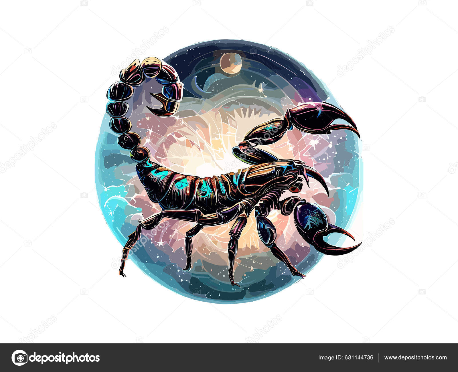 Scorpio Zodiac Signs Astrology Horoscope Esoteric Constellations Luxary ...