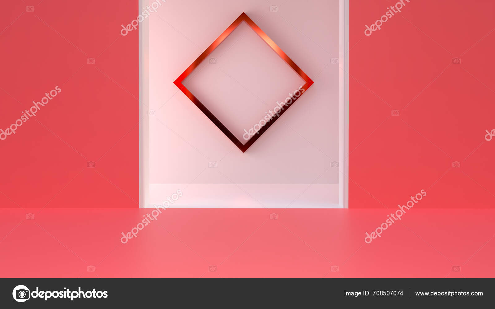 Abstract Red Background Square Shape Object Best Use Website Cover ...