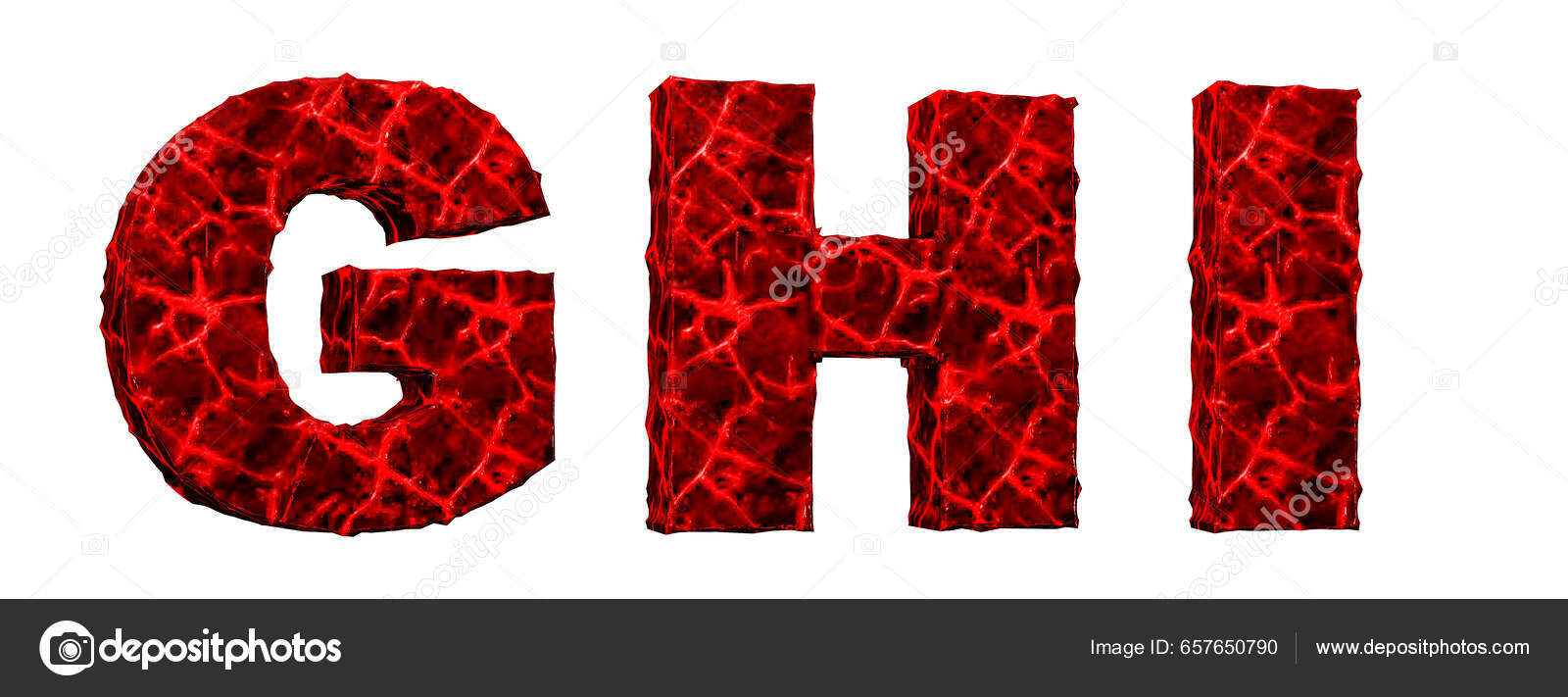 Skrækblod Alfabet Beskadigede Bogstaver Rød Gengive Hvid Baggrund ...