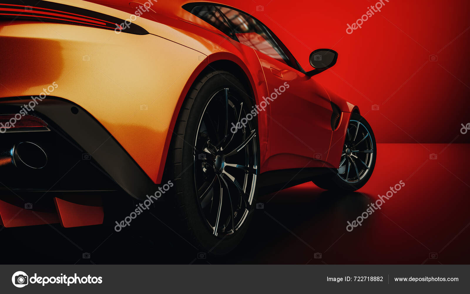 Modern Cars Studio Room Illustration Render — Stock Photo ...