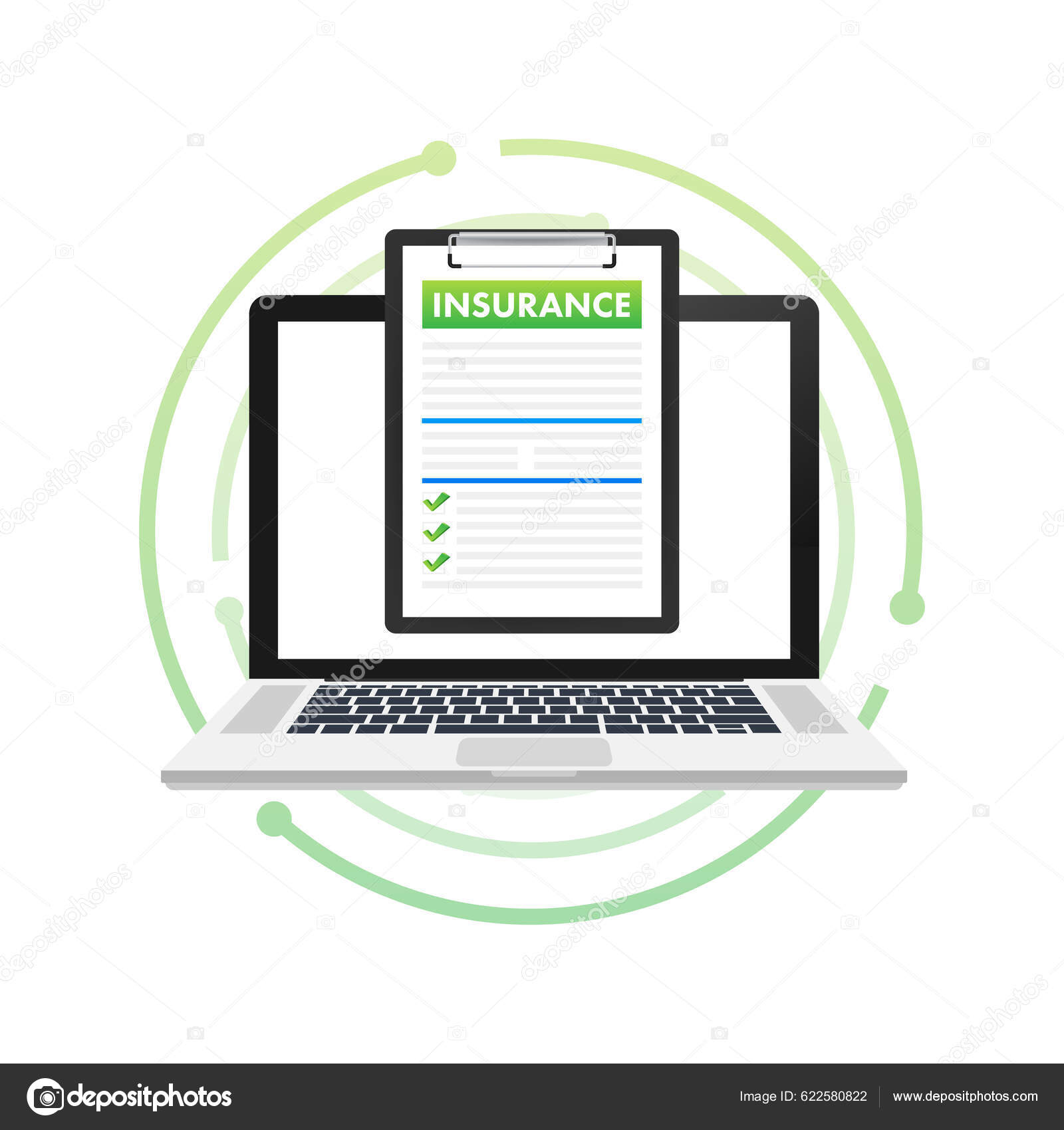 Insurance Claim Form Clipboard Document Vector Stock Illustration Stock ...