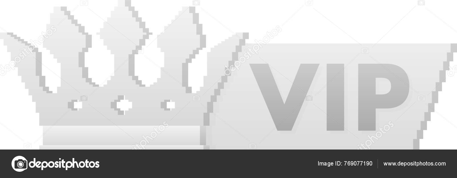 Silver Pixel Art Crown Symbolizing Vip Status Premium Membership ...