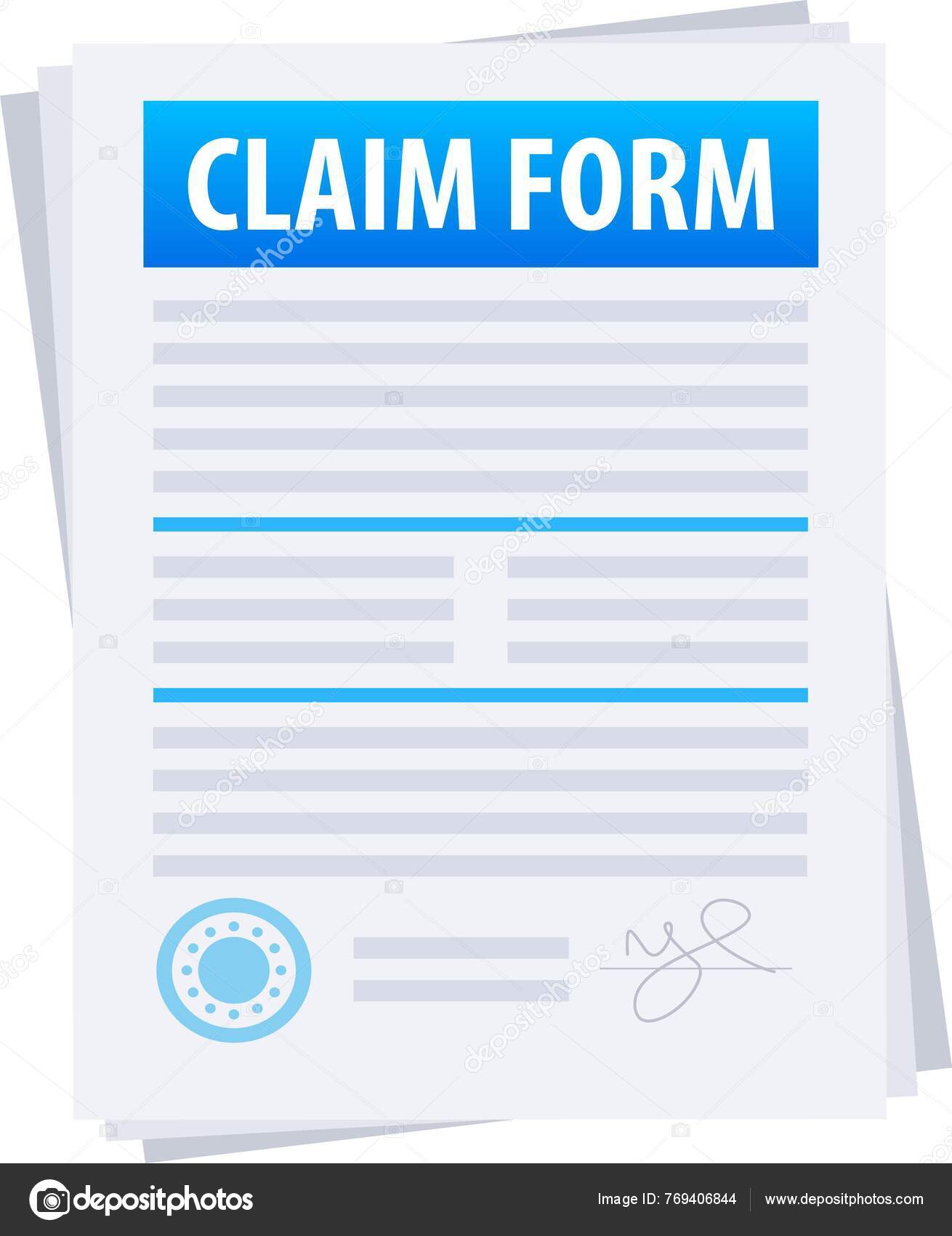 Claim Form Signature Stamp Ready Submission — Stock Photo © appleboy ...