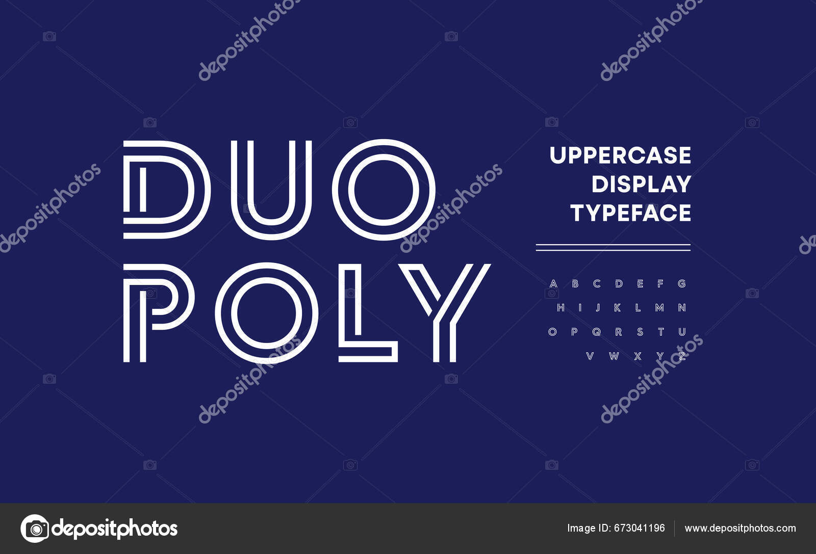 Rayas Fuente Personalizada Línea Alfabeto Mayúsculas Conjunto Fuentes ...