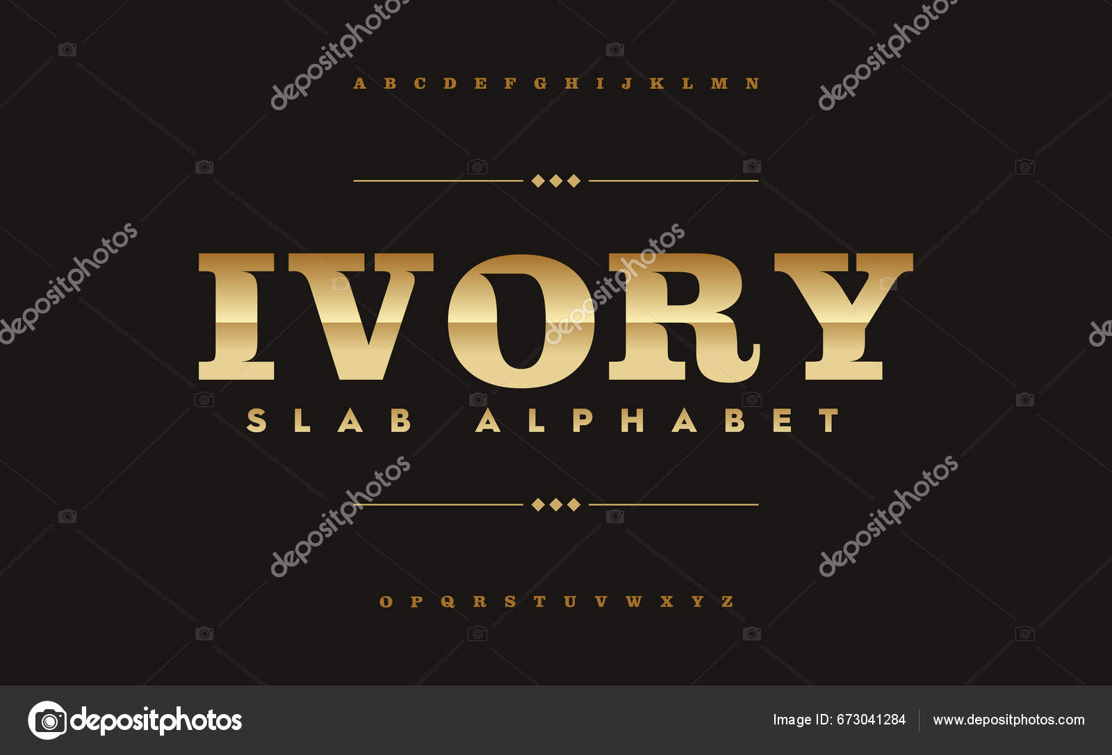 Golden Classic Old School Alphabet Bold Tipografi Yang Bagus Dengan ...