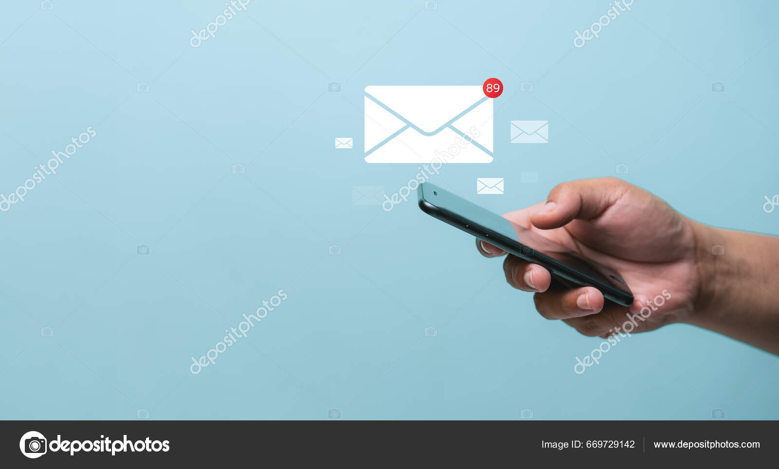 Email Marketing Concept Business People Use Email Promote Products ...