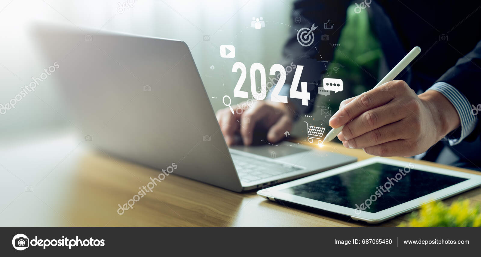 Digital Marketing Trends 2024 Analytical Businessman Planning Business ... Digital Marketing Trends 2024 Analytical Businessman Planning Business ...