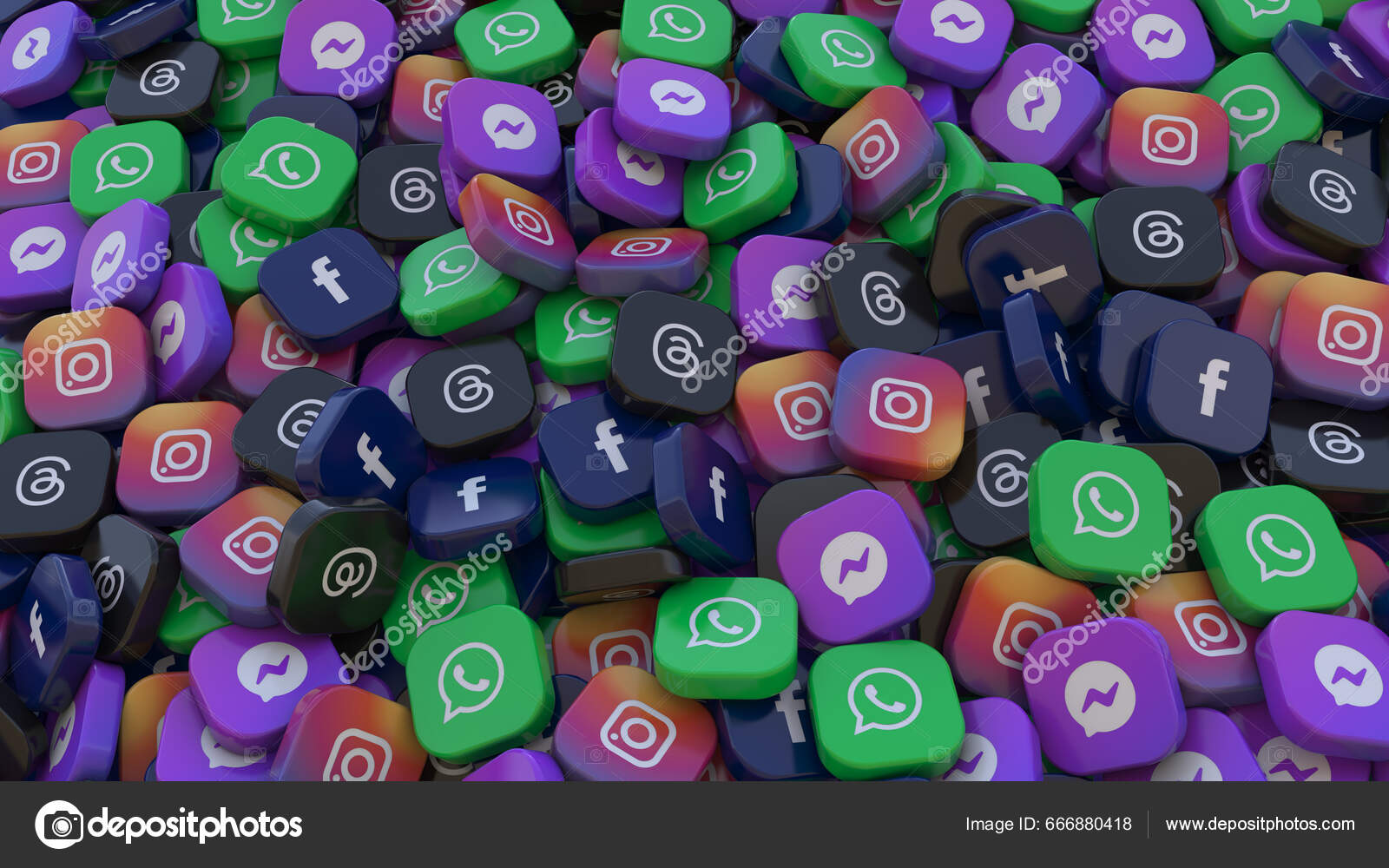 Rendering Bunch Badges Icon Company's Meta Applications Including New ...
