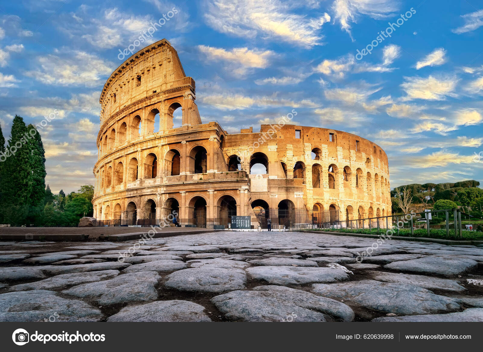 Detail Of The Facade Of The Colosseum