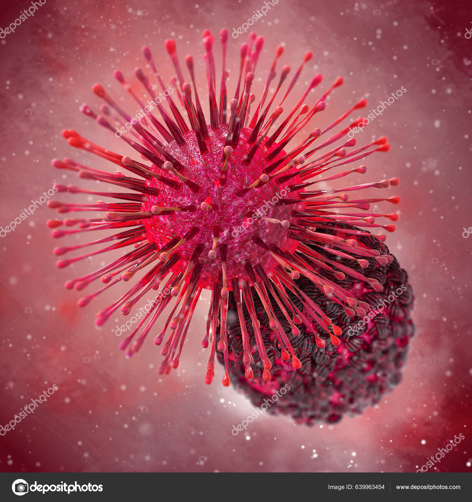 Medical Background Herpes Simplex Virus Type One Herpesvirus Family ...