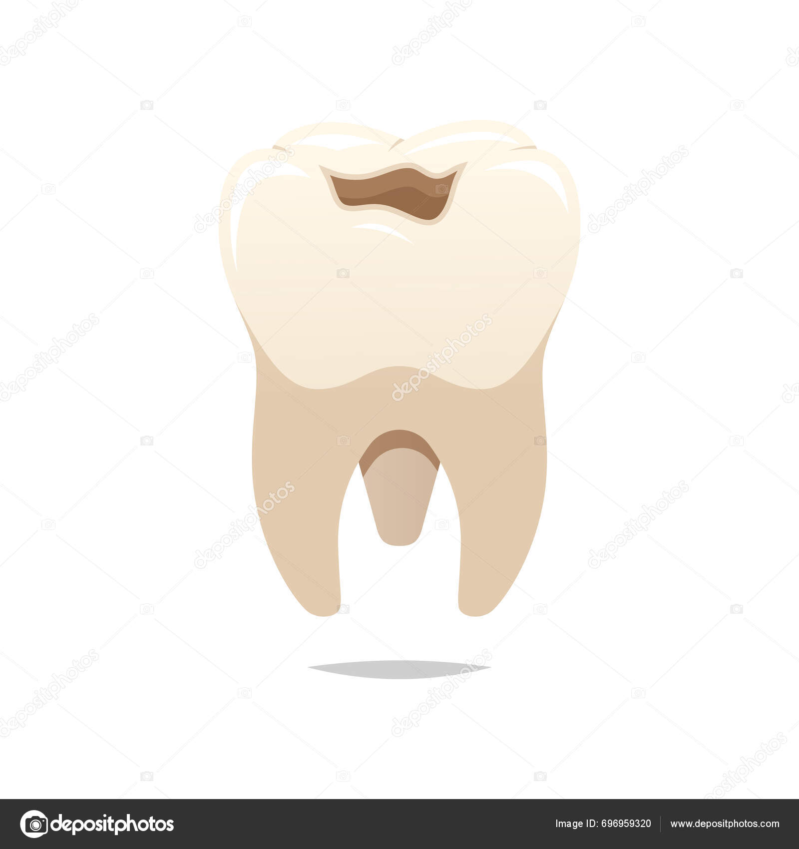 Tooth Cavity Vector Isolated White Background Stock Vector by ©Mamanz01 ...