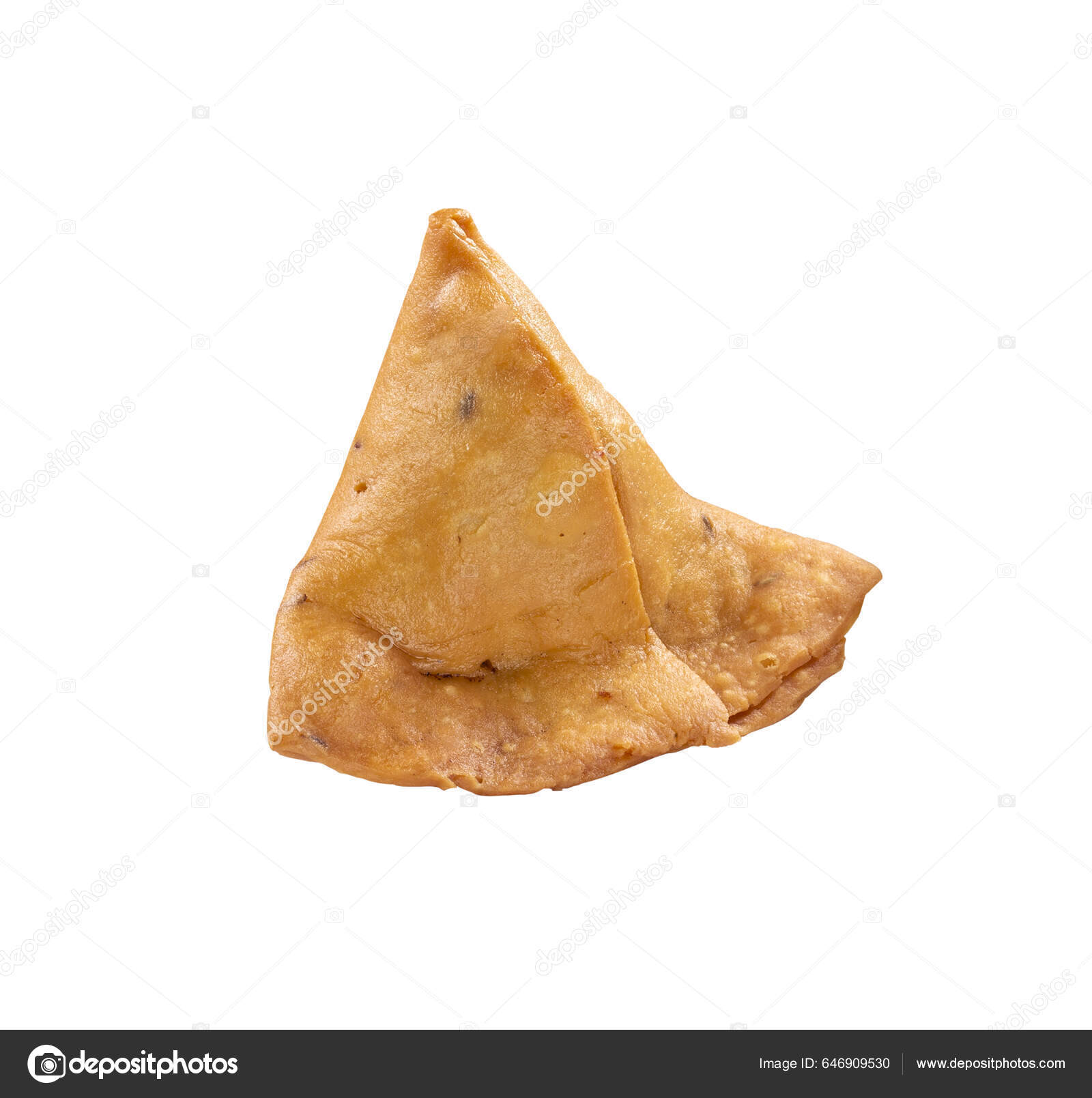 Samosas Meat Vegetables Isolated White Background Traditional Indian ...