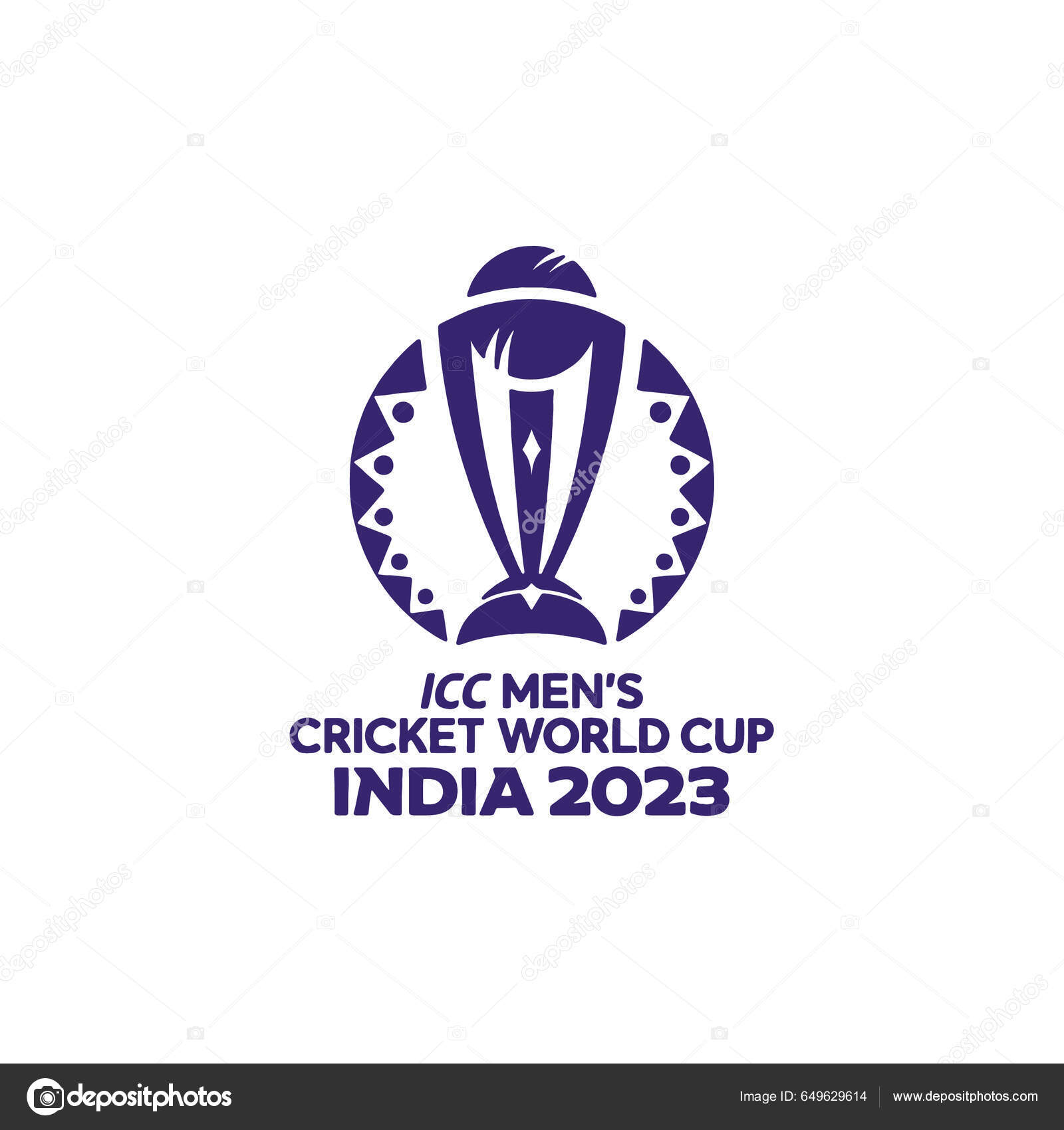 2023 Icc Cricket World Cup Logo Fuchsia Blue Color Vector Stock Vector ...