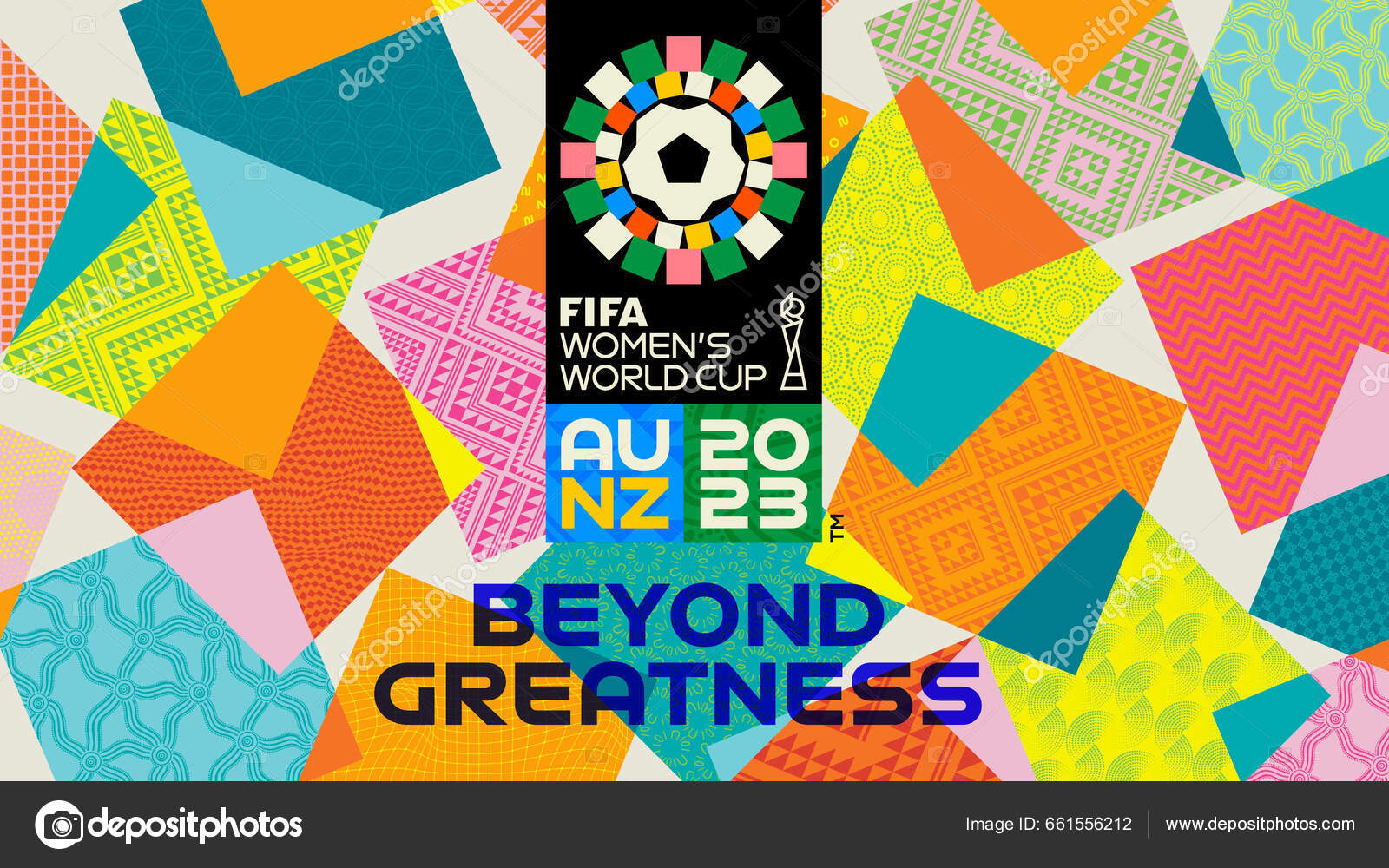 Fifa Womens World Cup 2023 Logo Greatness Vector Logo Women — Stock ...