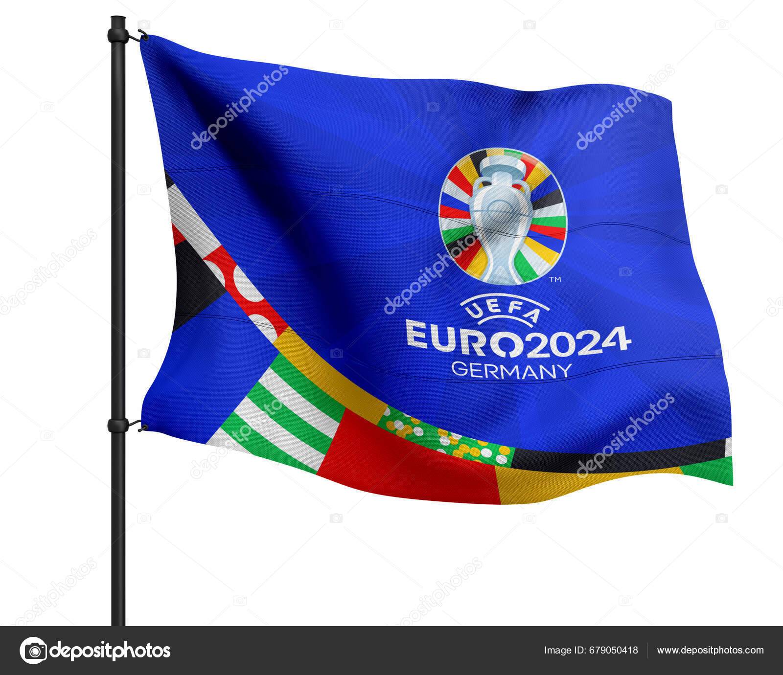 Karachi Pakistan March Euro Cup Logo Flags Football Championship 2024 ...
