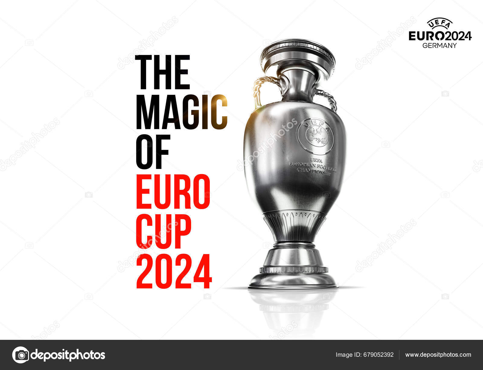 Karachi Pakistan March Euro Cup Logo Trophy Football Championship 2024 ...
