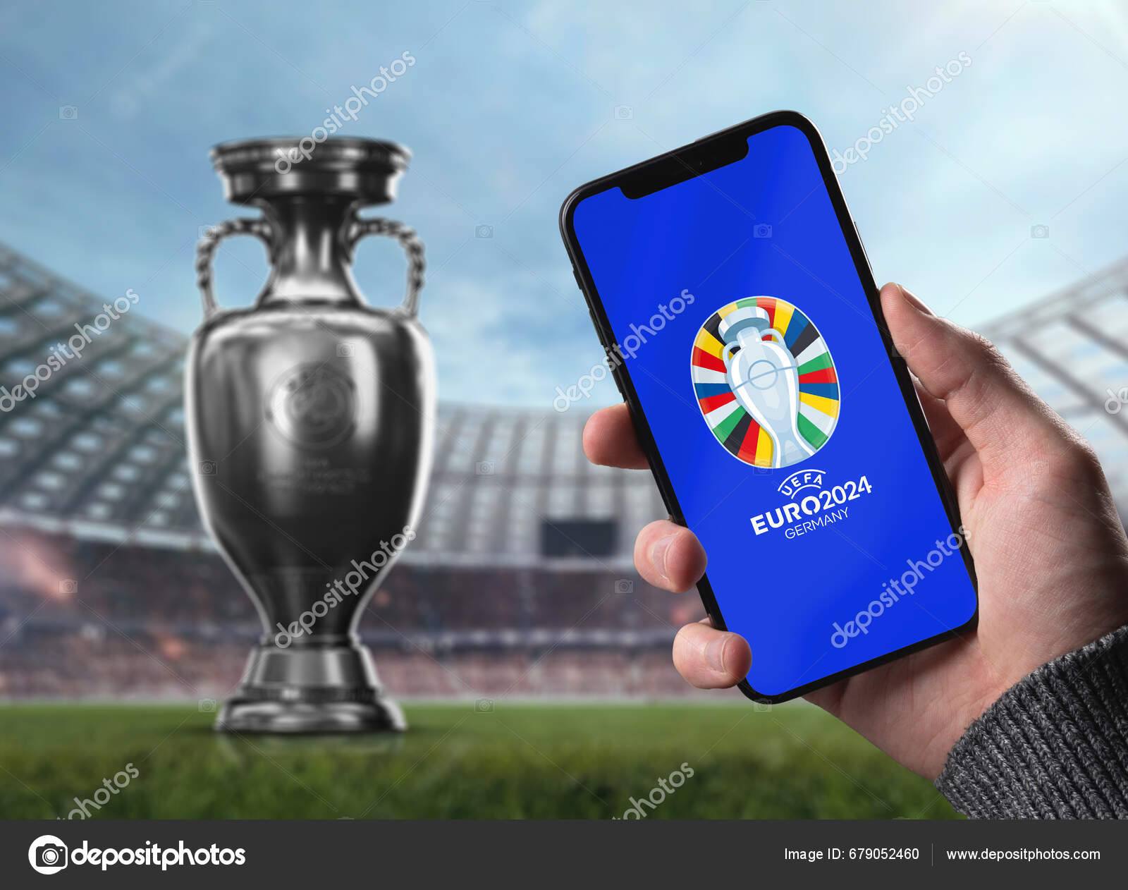 Karachi Pakistan March Euro Cup Logo Trophy Football Championship 2024 ...