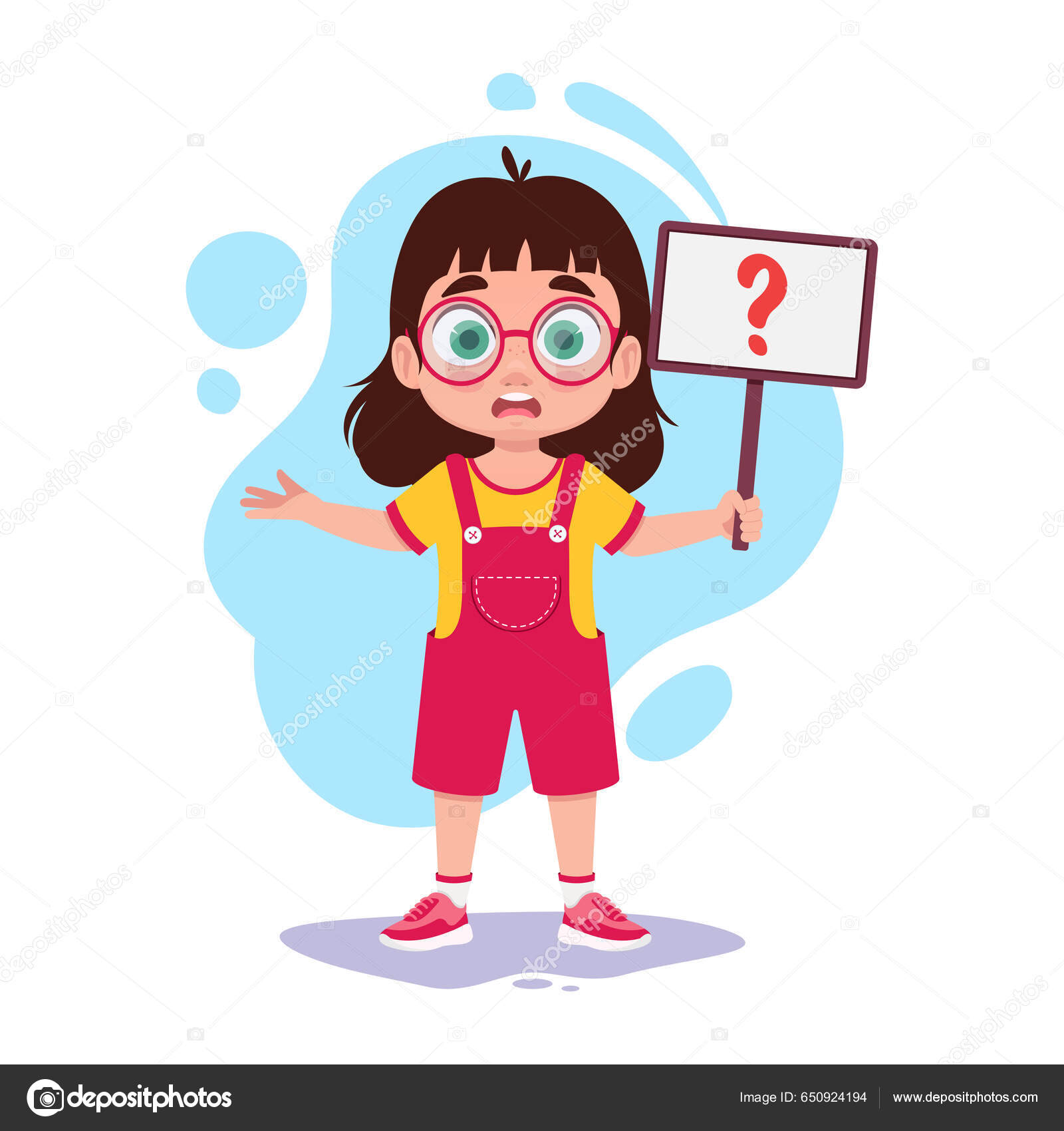 Niño Sosteniendo Signo Signo Interrogación Vector de stock por ©Andy ...