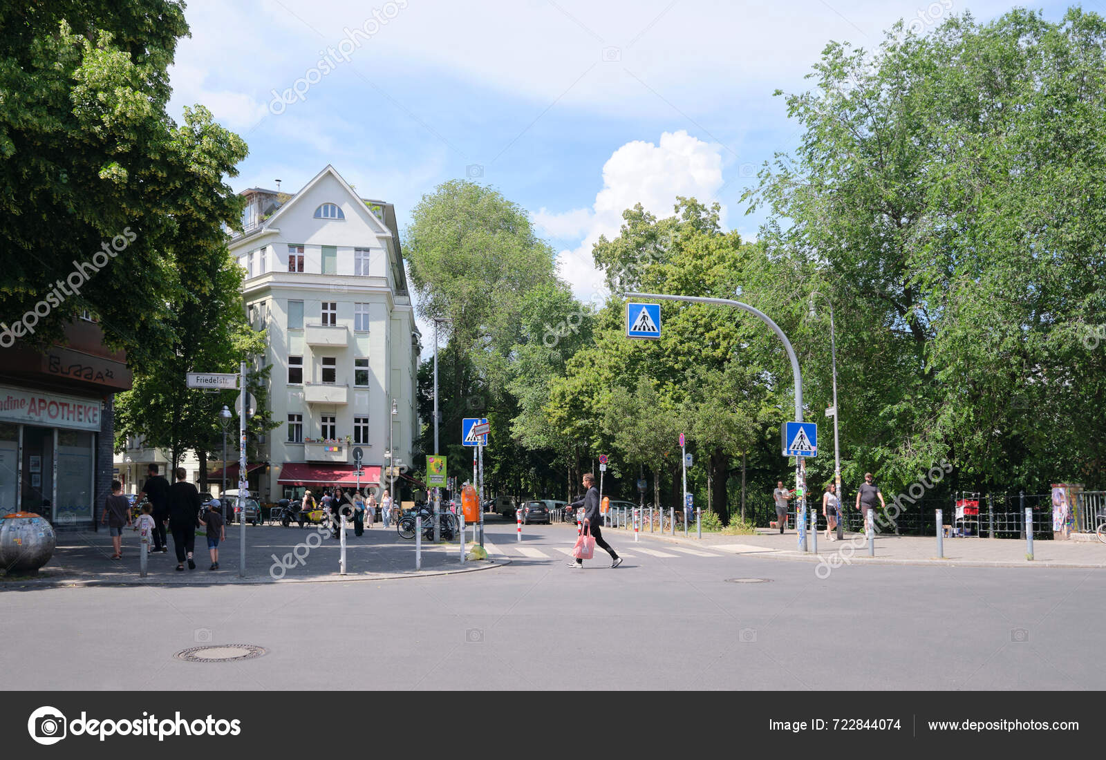 Berlin Germany May 2024 Street Scene Neukolln Friedelstrasse Corner ...