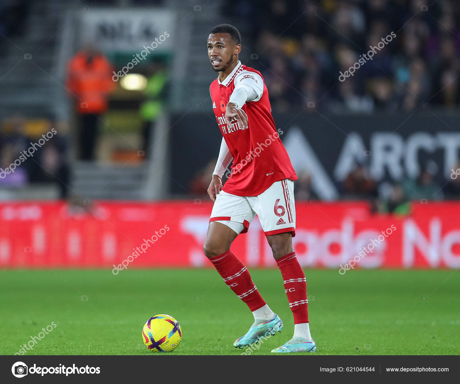 Gabriel Arsenal Premier League Match Wolverhampton Wanderers Arsenal ...