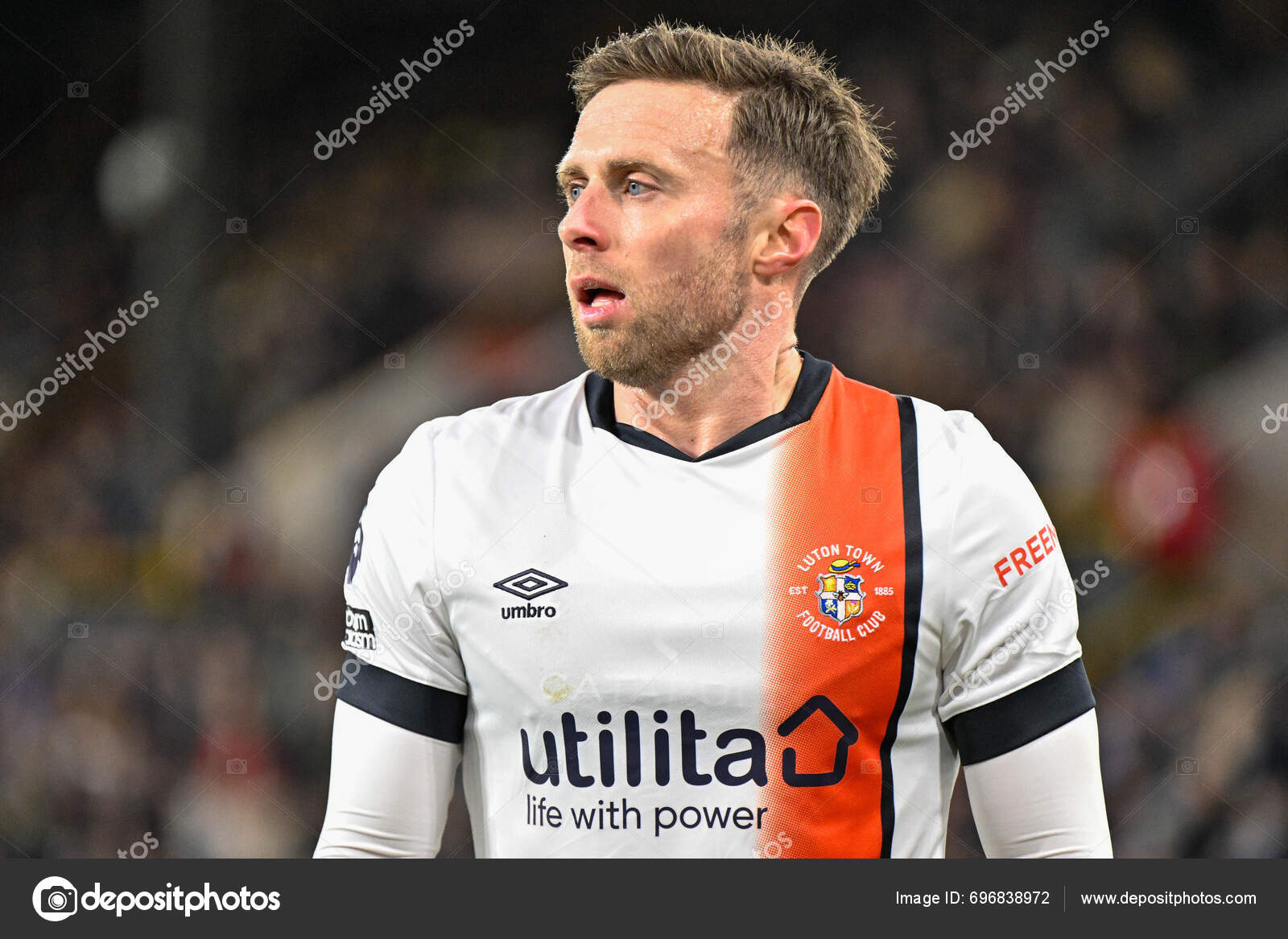 Jordan Clark Luton Town Premier League Match Burnley Luton Town — Stock ...
